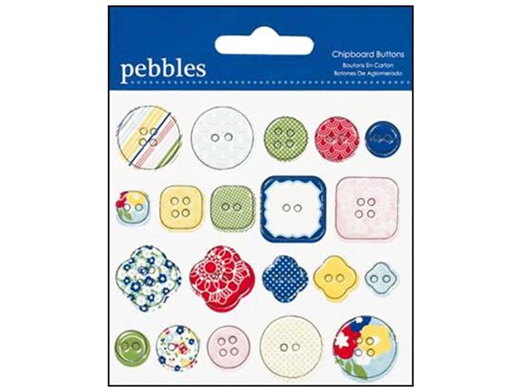 Pebbles "Chipboard Buttons" Fresh Goods : Amazon.in: Home & Kitchen
