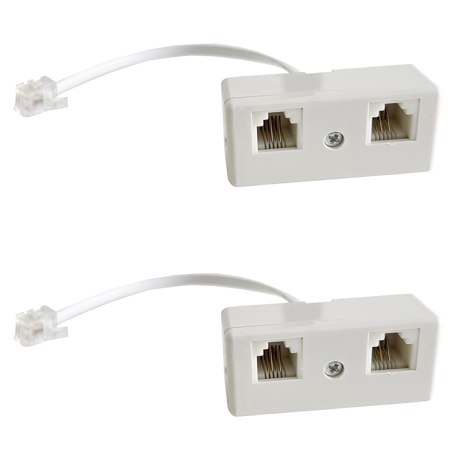 Amazon.com: HPWFHPLF Two Way Telephone Splitters, 2 Pack RJ11 6P4C Male ...