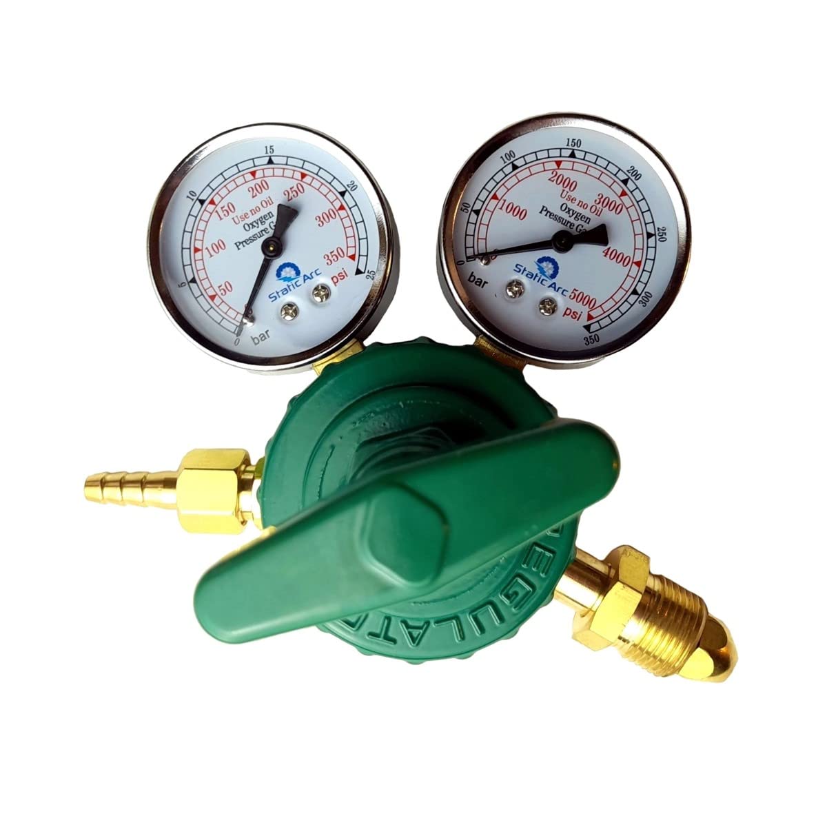 Buy Bottle Pressure Flow Regulator Dual Gauge Argon CO2 Oxygen ...