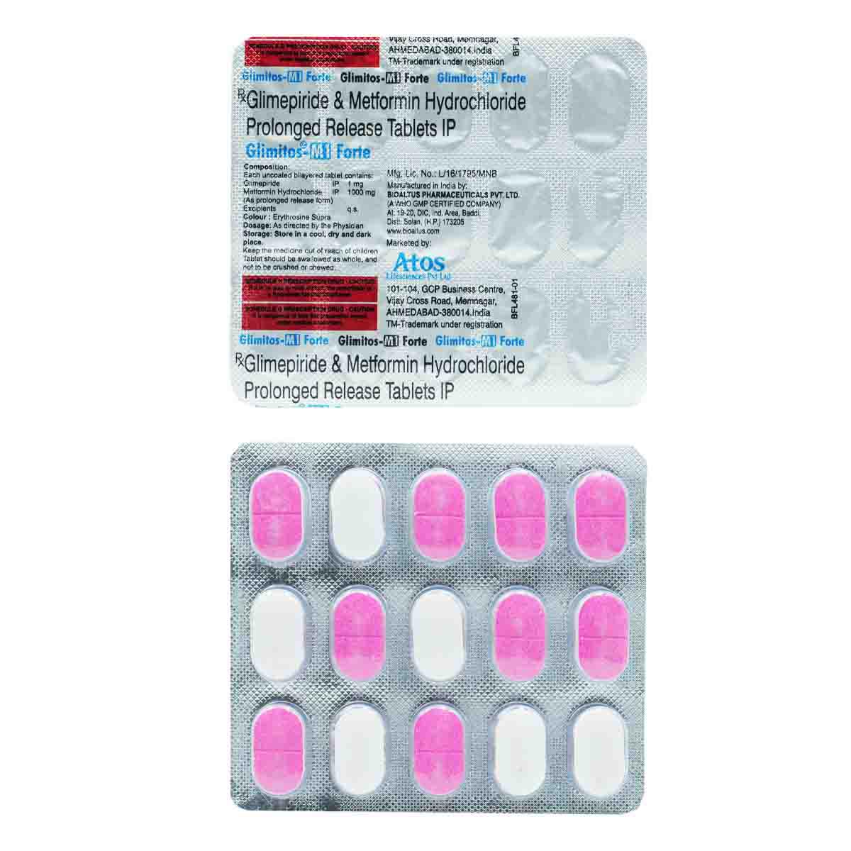 Glimitos-M1 Forte - Strip of 15 Tablets : Amazon.in: Health & Personal Care