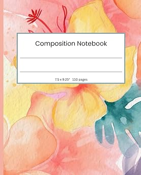 Amazon.com: Composition Notebook: Tropical Flowers Journal Notebook ...