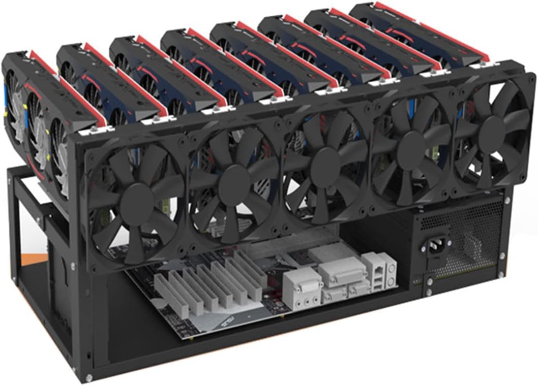 Amazon.com: Kingwin 8 GPU Miner Rig Case Frame – Premium Stackable ...