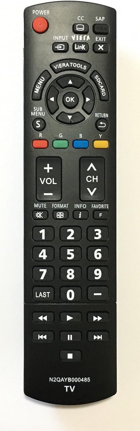 Amazon.com: Replacement Remote Control N2QAYB000485 for Panasonic TV TC ...