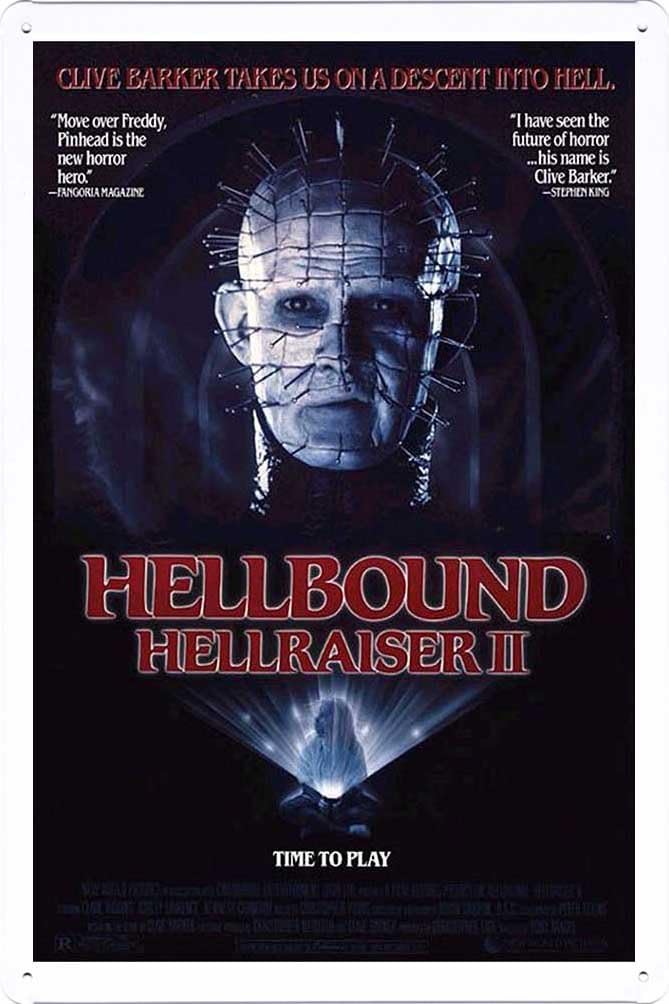 Amazon.co.jp: 映画の金属看板 ティンサイン ポスター / Tin Sign Metal Poster of Movie Hellbound: Hellraiser II #2 ...