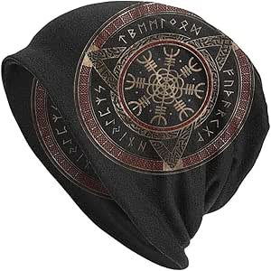 Amazon.com: Viking Aegishjalmur Graphic Beanie Hat Norse Myth Helm of ...