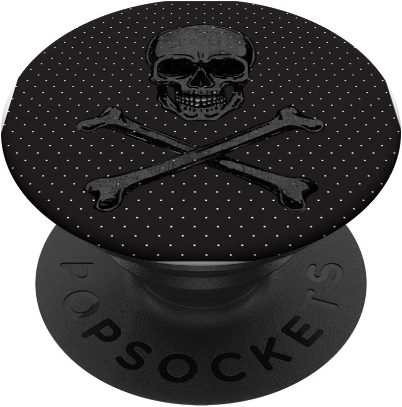 Amazon.com: Skull and Crossbones Pirate Flag PopSockets PopGrip ...