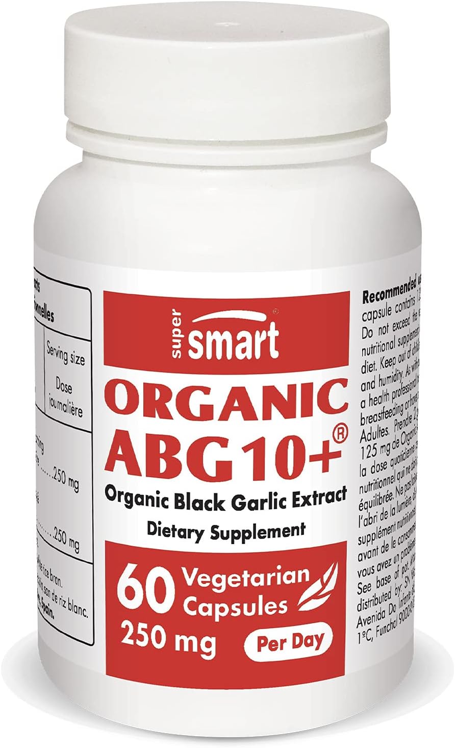 Amazon.com: Supersmart - ABG10+ ® 250 mg Per Day - Organic Black Garlic ...