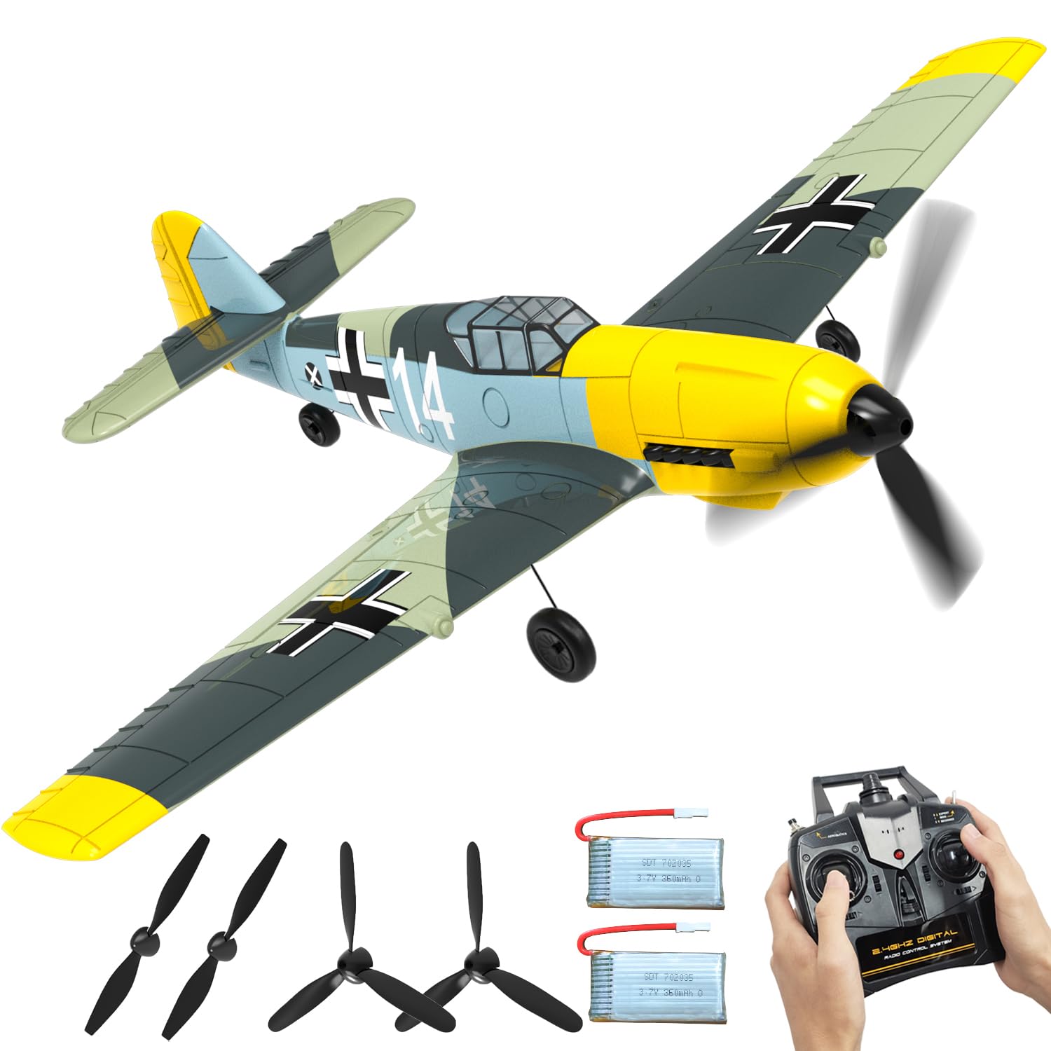Amazon.com: RCSHOBBY 4 Channel RC Plane - Ready to Fly BF-109 RC ...