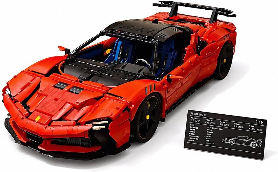 Amazon.com: Supercar-02 Hypercar Model Car Kit, Building Set for Adults ...