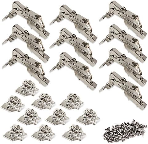 Emuca - Pack of 2 X91 Inset Hinges 165 Degree Opening with Soft Closing ...