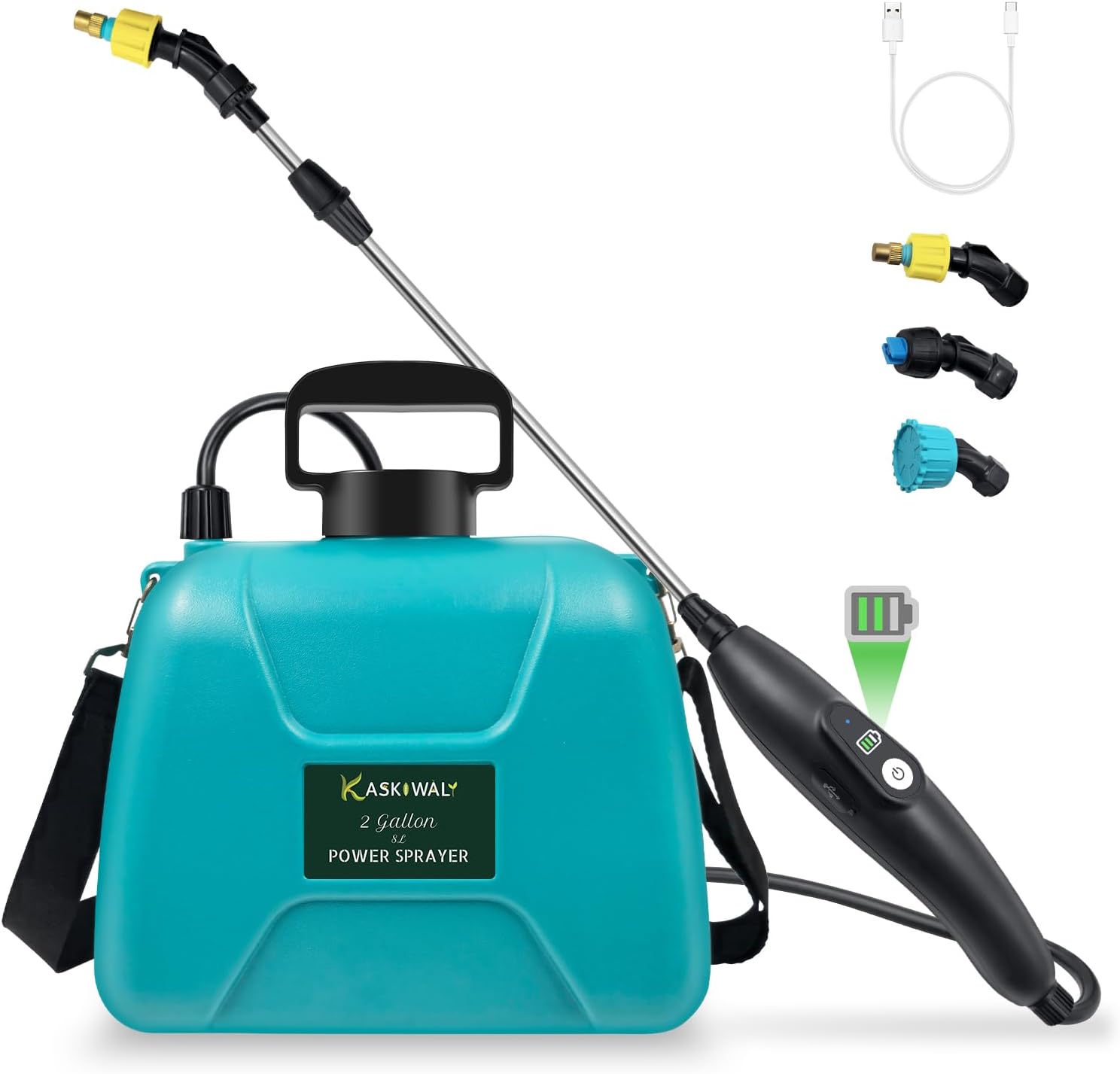 Amazon.com : 2 Gallon Electric Garden Sprayer, Battery Powered Sprayer ...