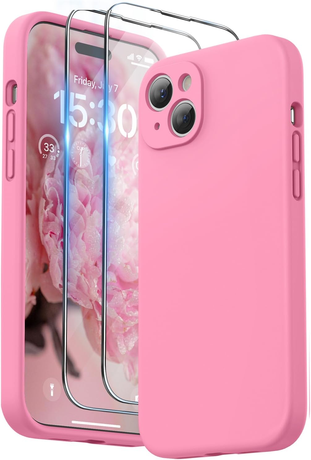 Amazon.com: SURPHY Compatible with iPhone 13 Case with Screen Protector ...