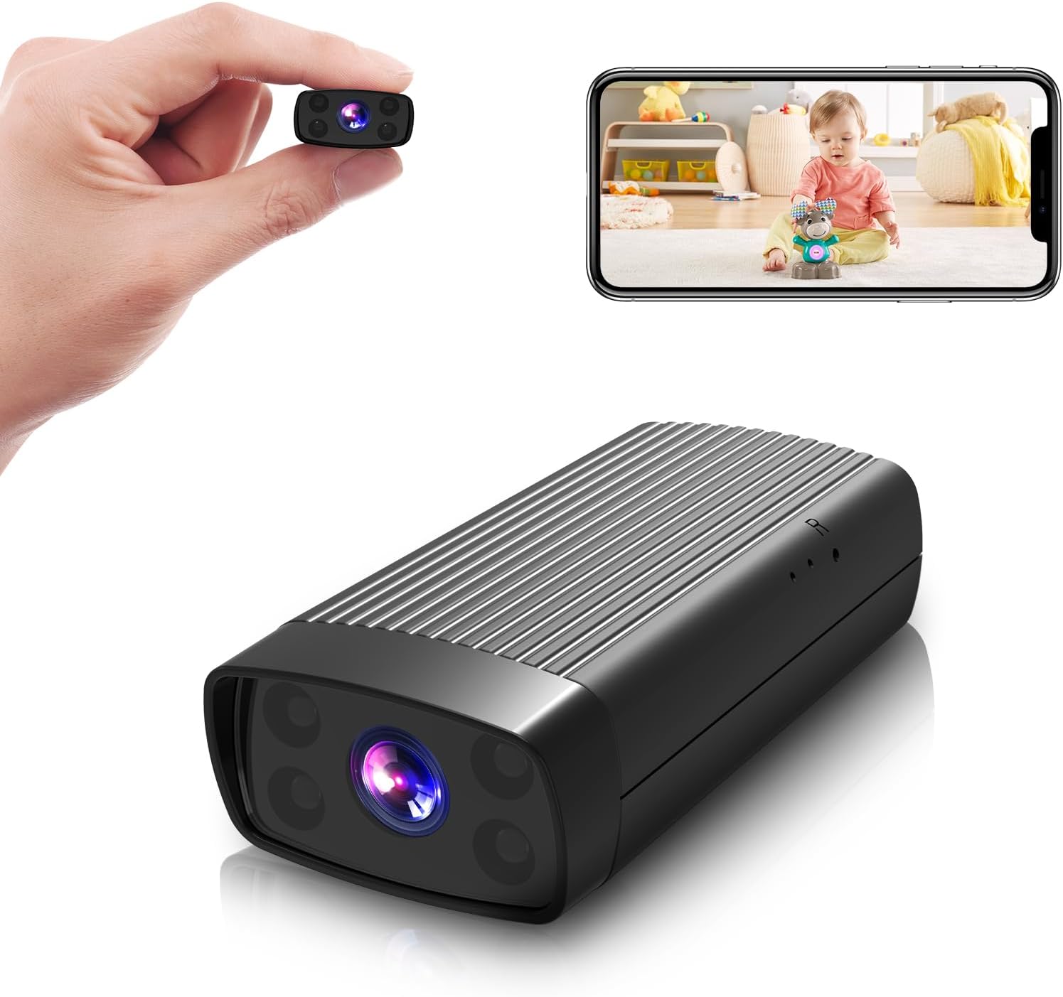 Amazon.com : Mini Security Camera, HD Nanny Cam for Home - Smallest ...