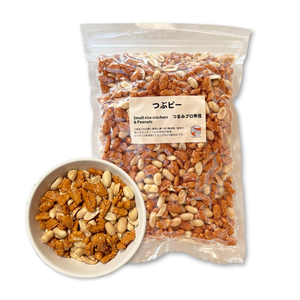 Amazon | つぶピー 500g 小粒あられ こつぶピー つぶ餅 ピーナッツ 大容量 お徳用 業務用 柿の種 つまみプロ 秀信 | つまみプロ | おつまみ・珍味 通販