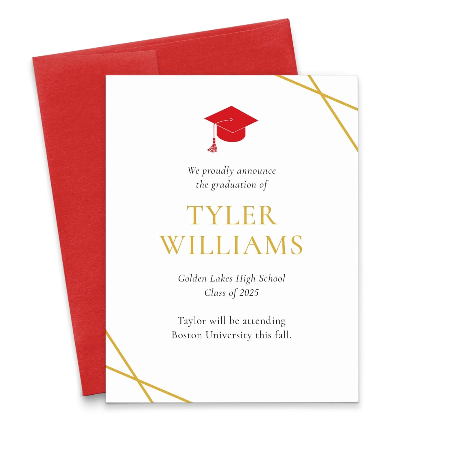 Amazon.com: Custom High School Graduation Announcements With Envelopes ...