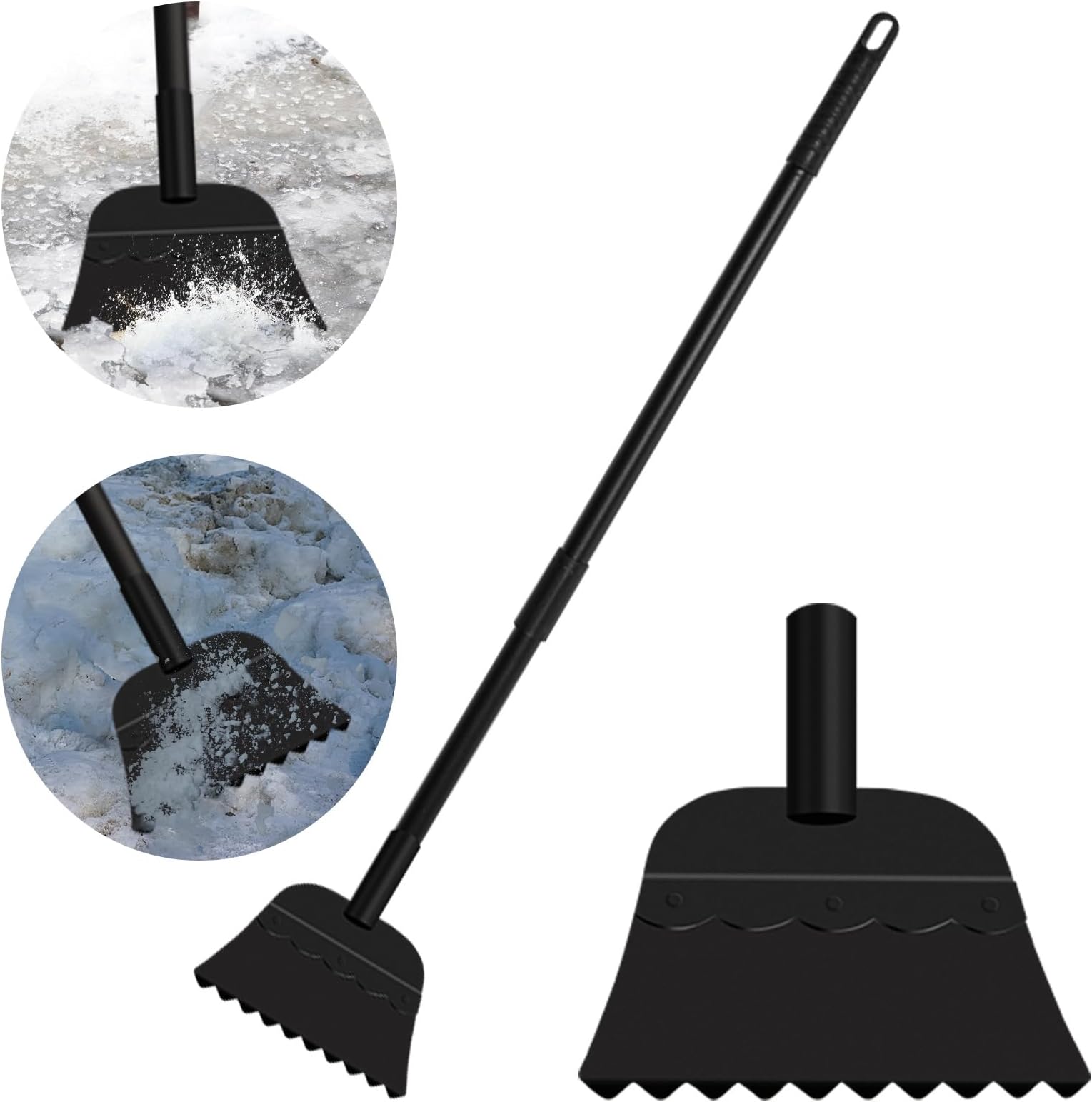 Amazon.com : Yocada Snow Shovel ice Scraper Tool 66.3 inch Tall Long ...