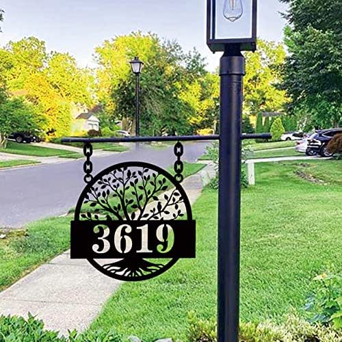 Amazon.com: Custom Metal House Sign,Metal House Street Number Sign ...