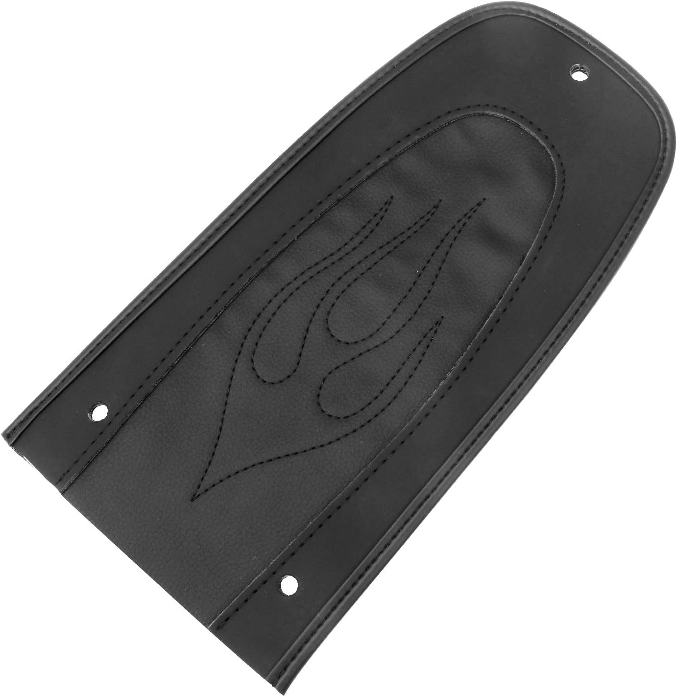 Amazon.com: PU Leather Black Flame Rear Solo Seat Fender Bib For Harley ...