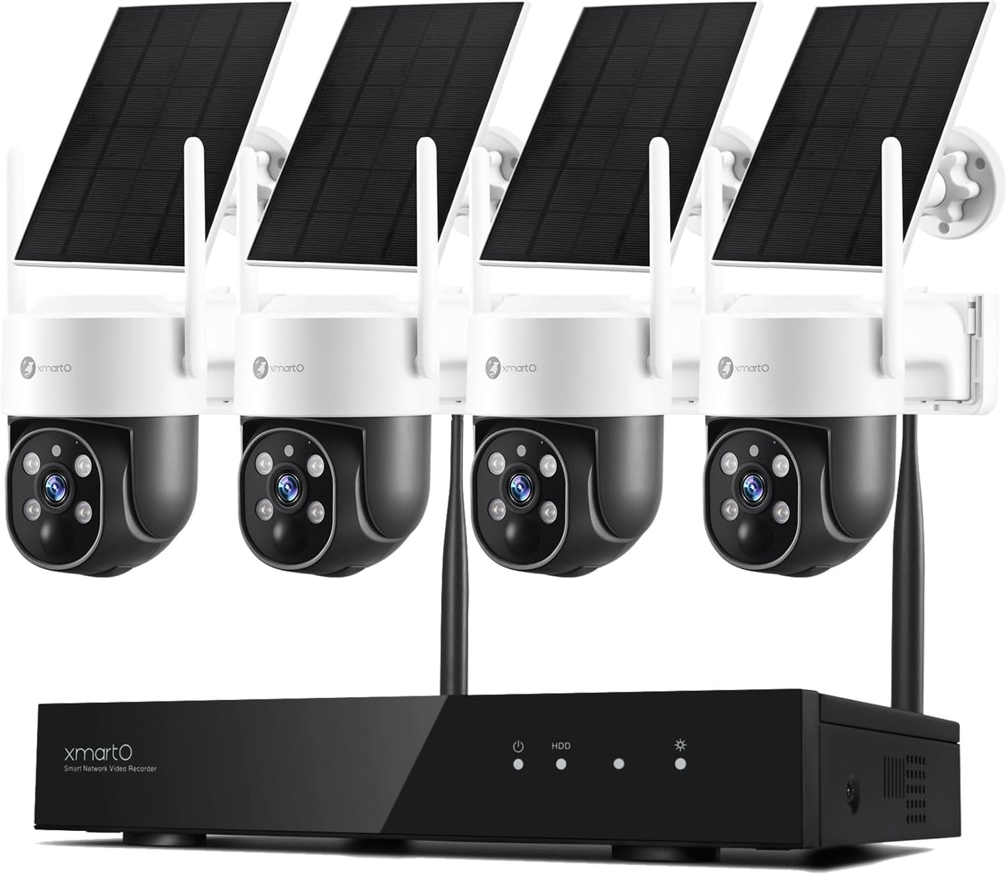 Amazon.com : XMARTO 100% Wire-Free PTZ Solar Home Security Camera ...
