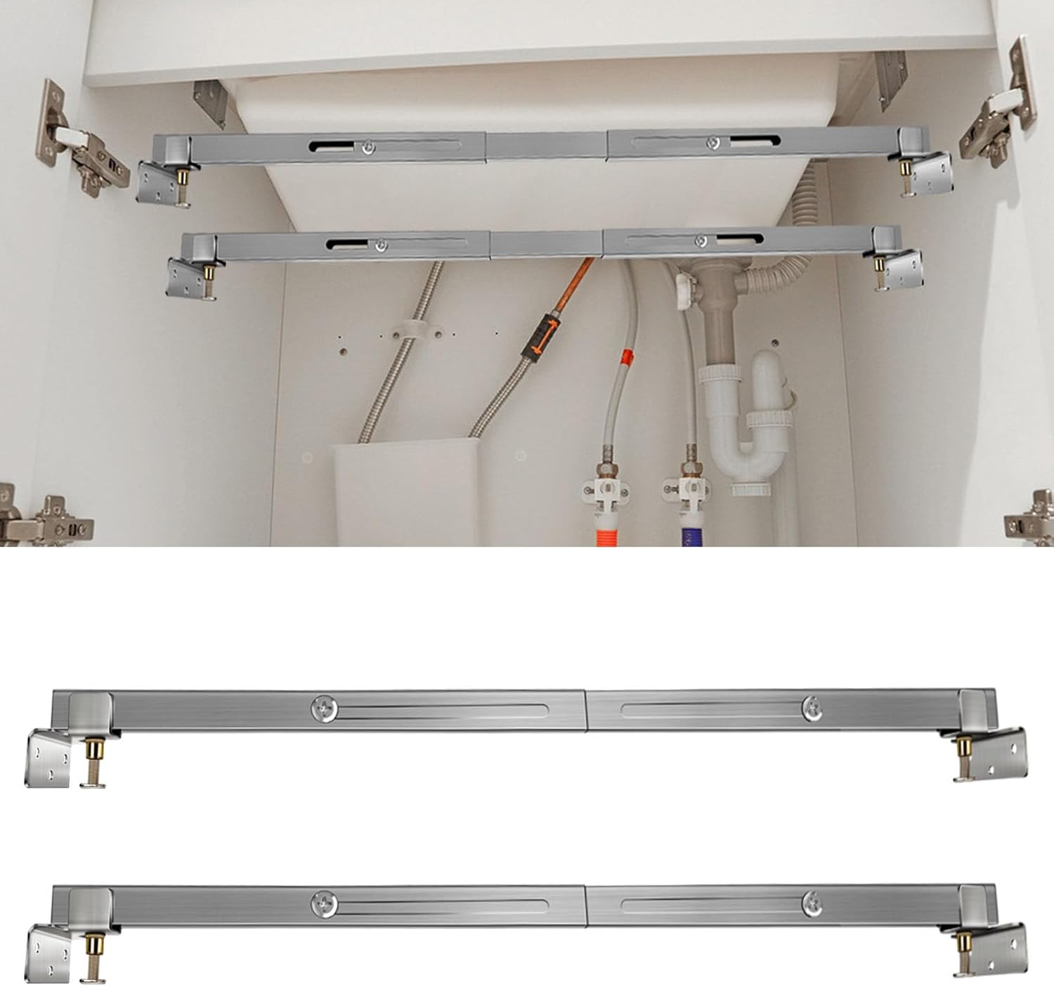 VANROUG 2PCS Undermount Sink Brackets, Undermount Sink Support Repair ...