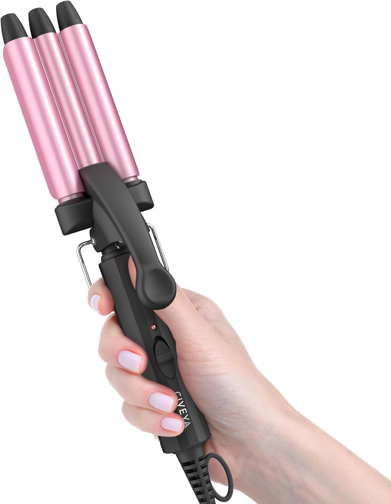 Amazon.com: CIVEYA Mini Hair Crimper for Beach Waves - Women's 3 Barrel ...