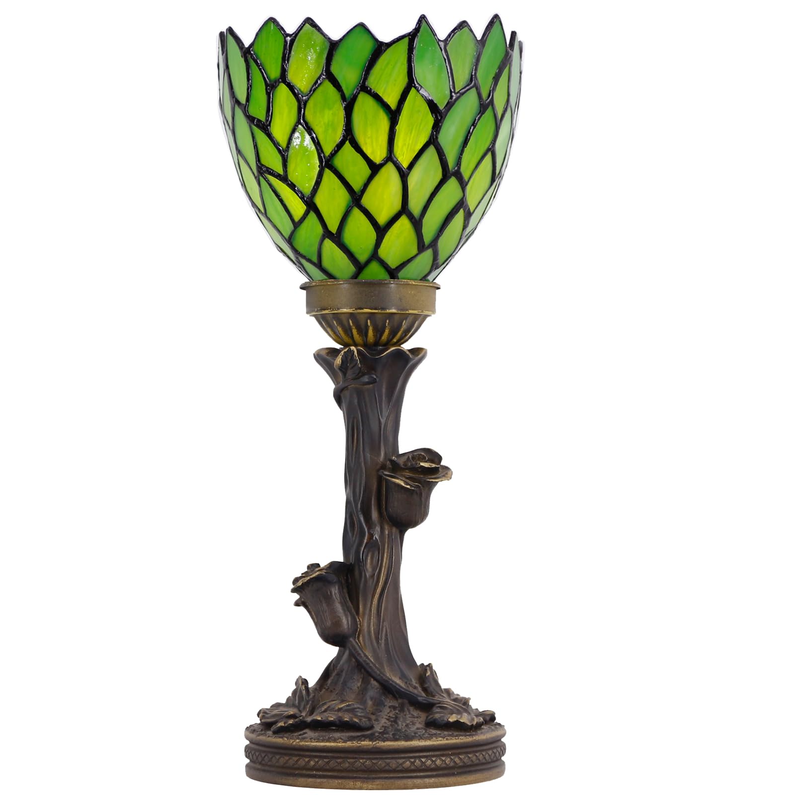 AVIVADIRECT Small Tiffany Lamp Mini Stained Glass Table Lamp Green ...