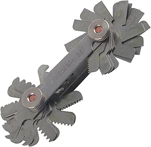MUNEFE Thread Measuring Gage, Thread Pitch Gauge Metric, Screw Size ...