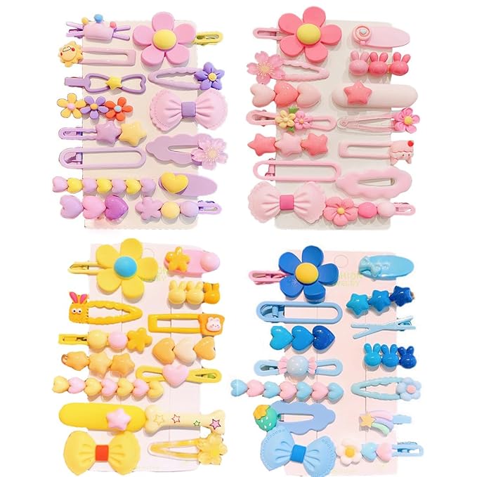 Amazon.com : 4 pack Girl Hair Clips Cute Hair Accessories for Kids ...