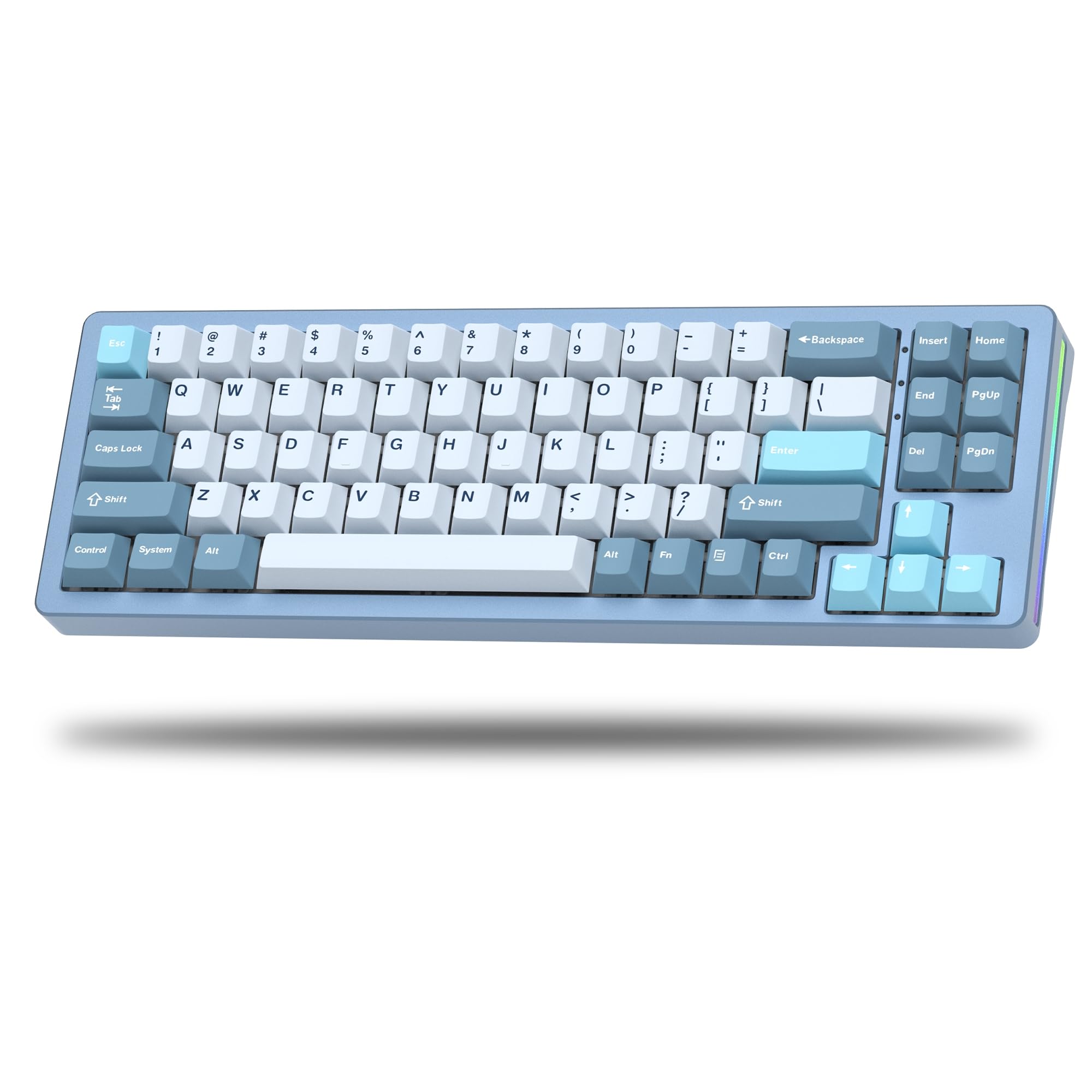 LQXQ SK71 Mechanical Keyboard 68%, Gaming Keyboard All-Aluminium CNC ...