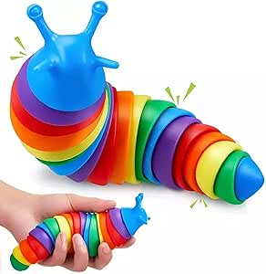 ibecare 3D Rainbow Finger Slug Toy | Slug Fidget Snail | Stress ...
