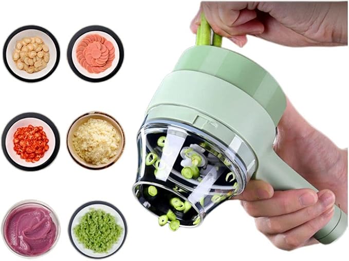 Amazon.com: AVIERE Electric Vegetable Cutter,4 in 1 Handheld Electric ...