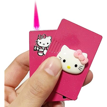 Amazon.com: Jet Torch Pink Flame Lighter, Hello Kitty Pink Flame ...