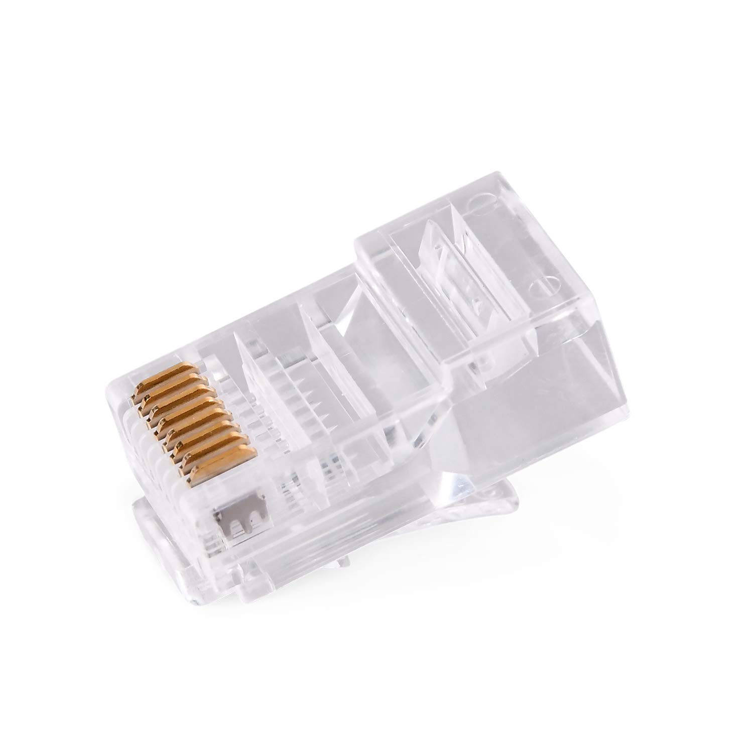 Amazon.com: CAT5 RJ45 Connectors Network Plug - Aucas Gold-Plated 8P8C ...
