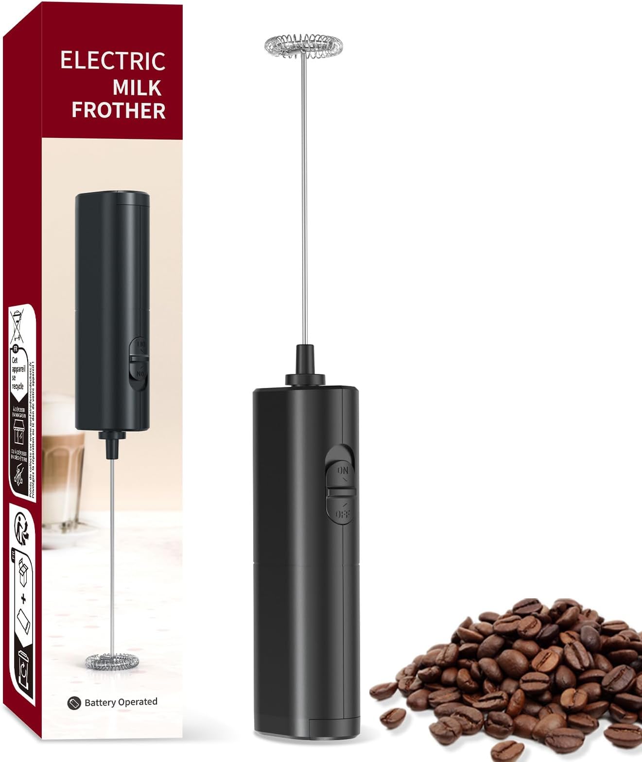 IKEA Black Coffee Latte Hot Chocolate Milk Frother Whisk Frothy Blend ...
