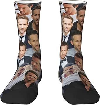 Amazon.com: QUIROEIU Ryan Actor Reynolds Socks For Women Men Crew Socks ...