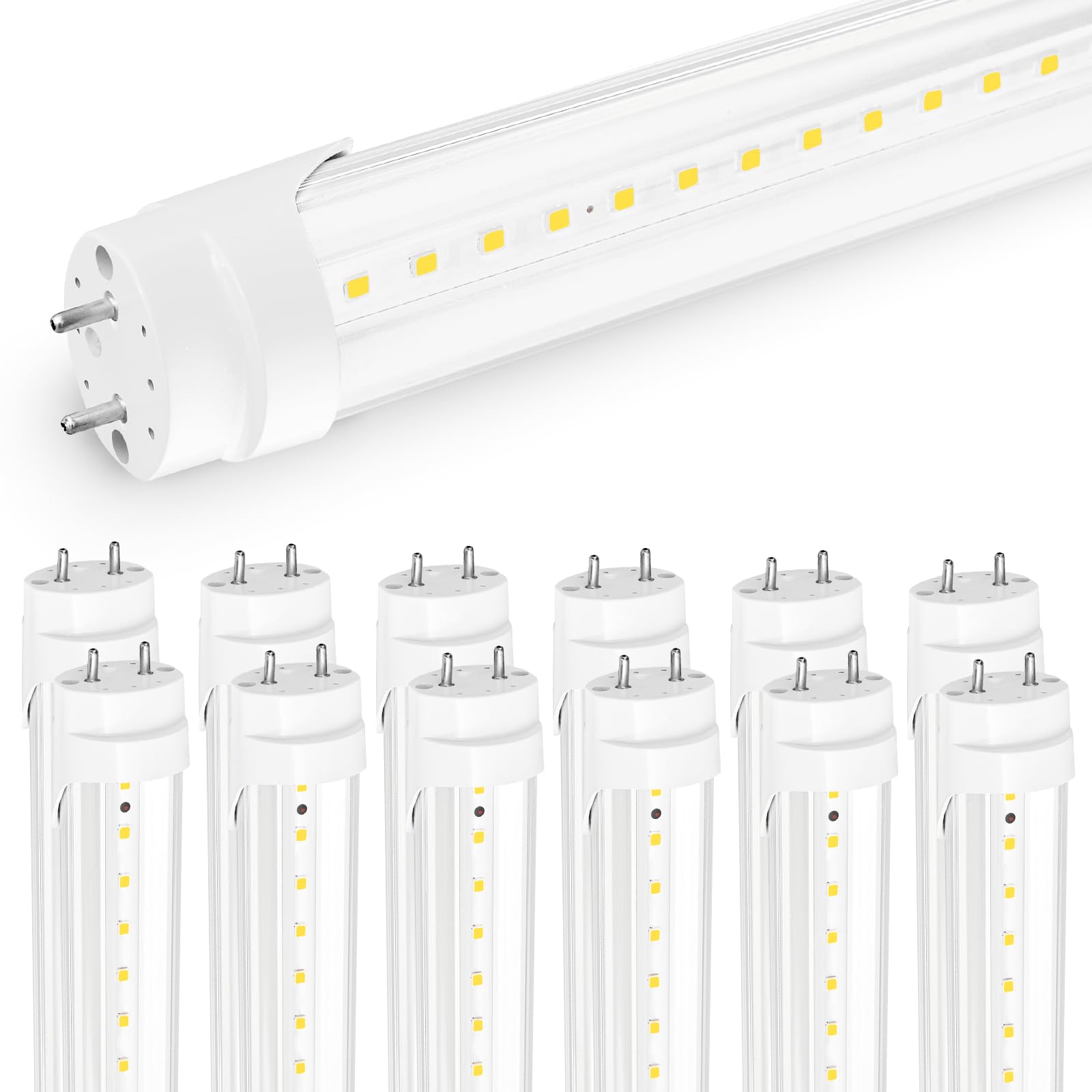 Airseafar T8 LED 3FT Type B Light Bulbs, 14W (30W Equivalent), 5000K ...