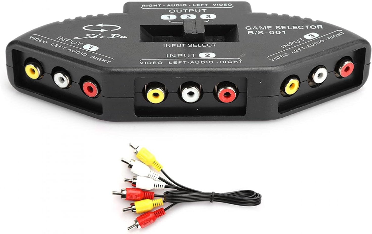 Amazon.com: Socobeta Audio Video Switcher AV Switch Box 3 in 1 Out ...