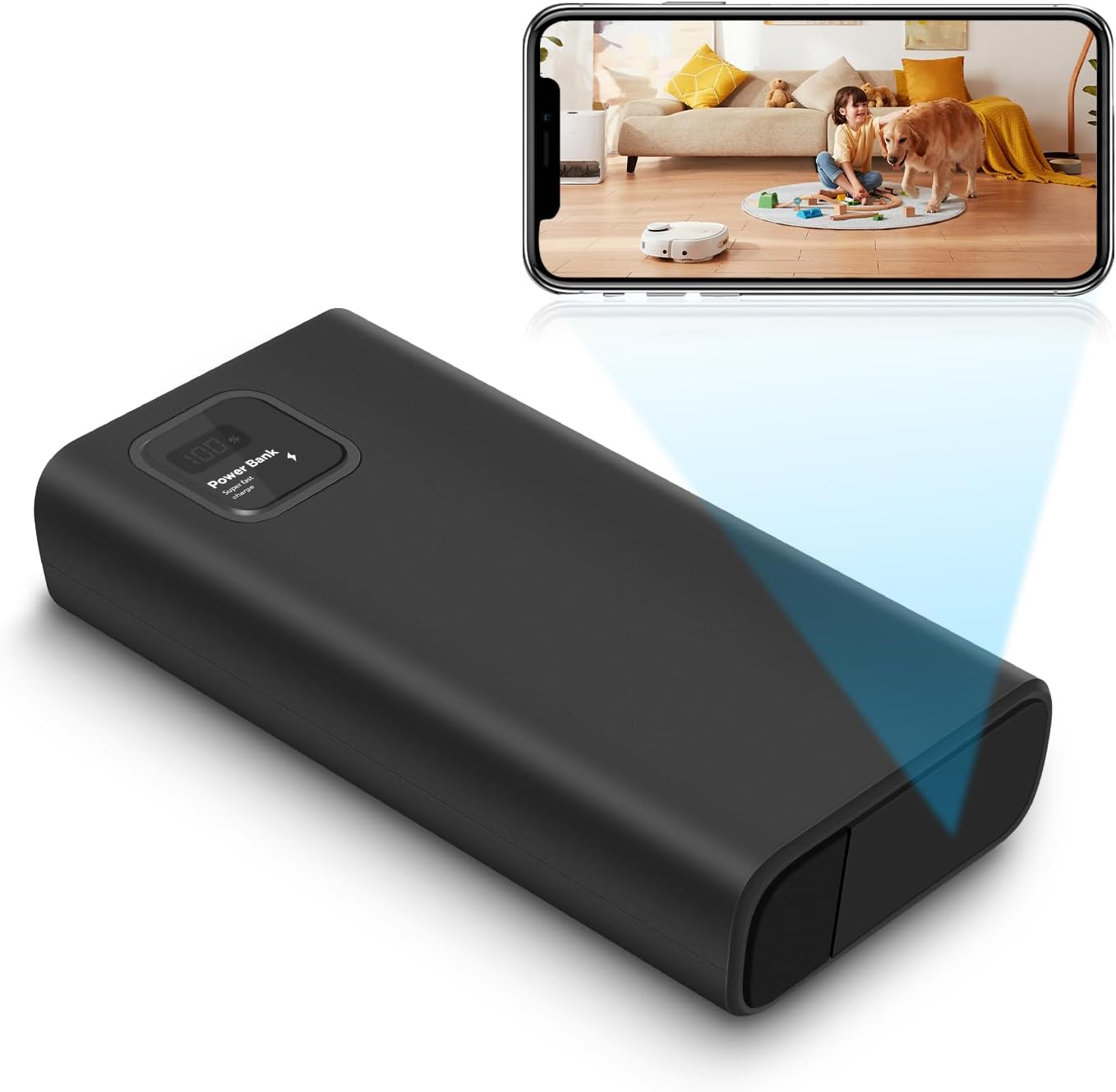 Amazon.com : lovco 4K Hidden Camera128G,15000AMH Power Bank Camera Full ...