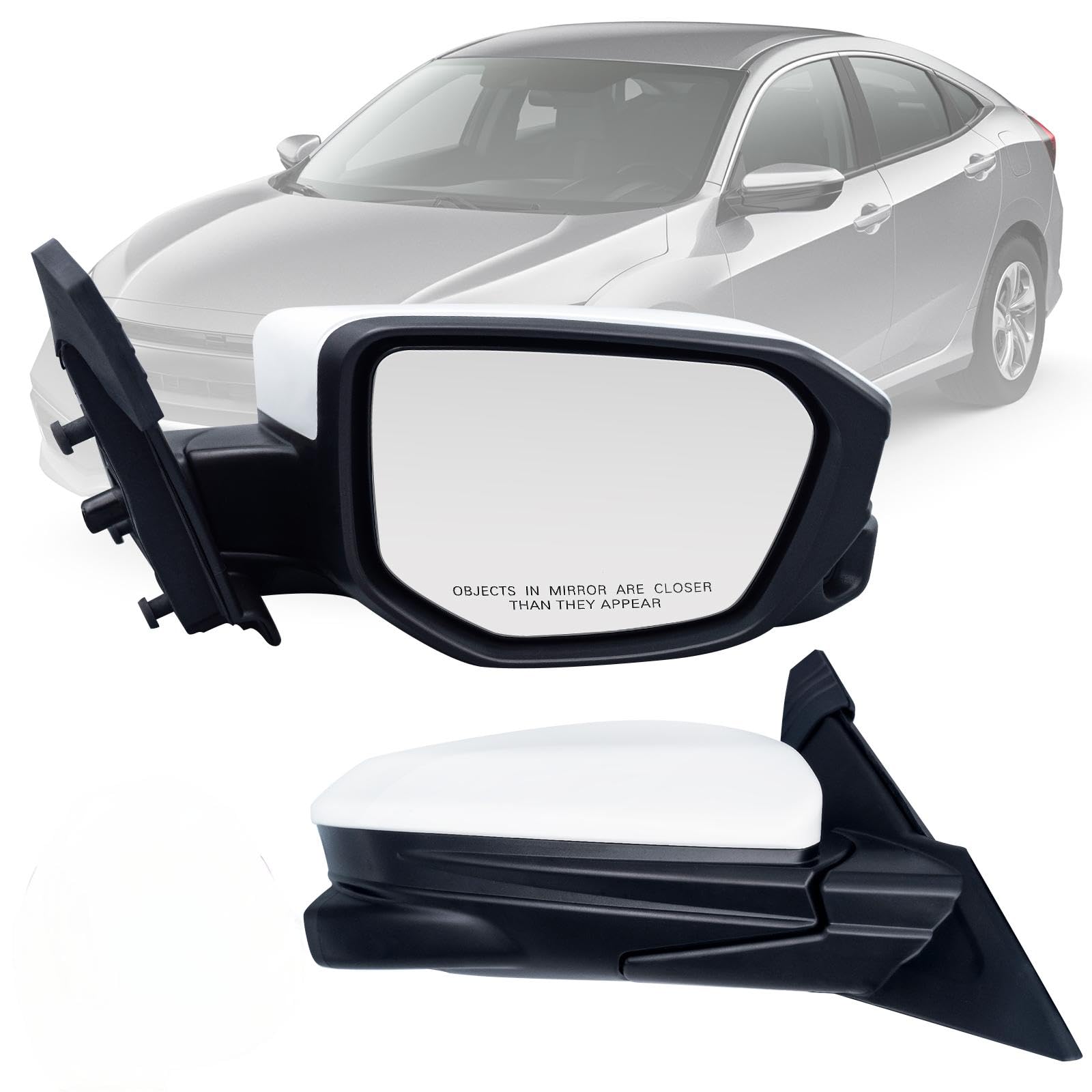 Amazon.com: Passenger Side Mirror Compatible with Honda Civic 2016-2021 ...