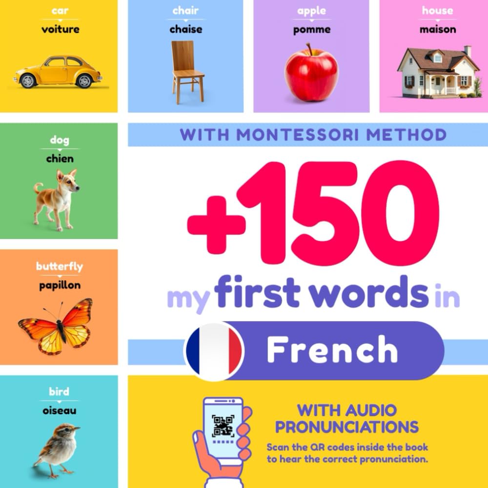 Amazon | +150 My First Words in French for Kids | English to French ...