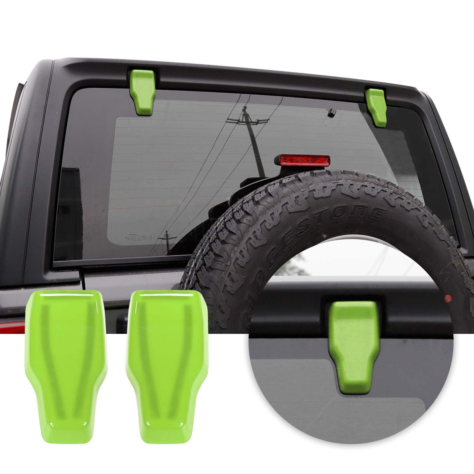 Amazon.com: Voodonala for Jeep JL Rear Window Right & Left Hinge Covers ...