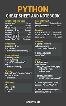 Python Cheat Sheet and Notebook: An At a Glance Python Cheat Sheet and ...