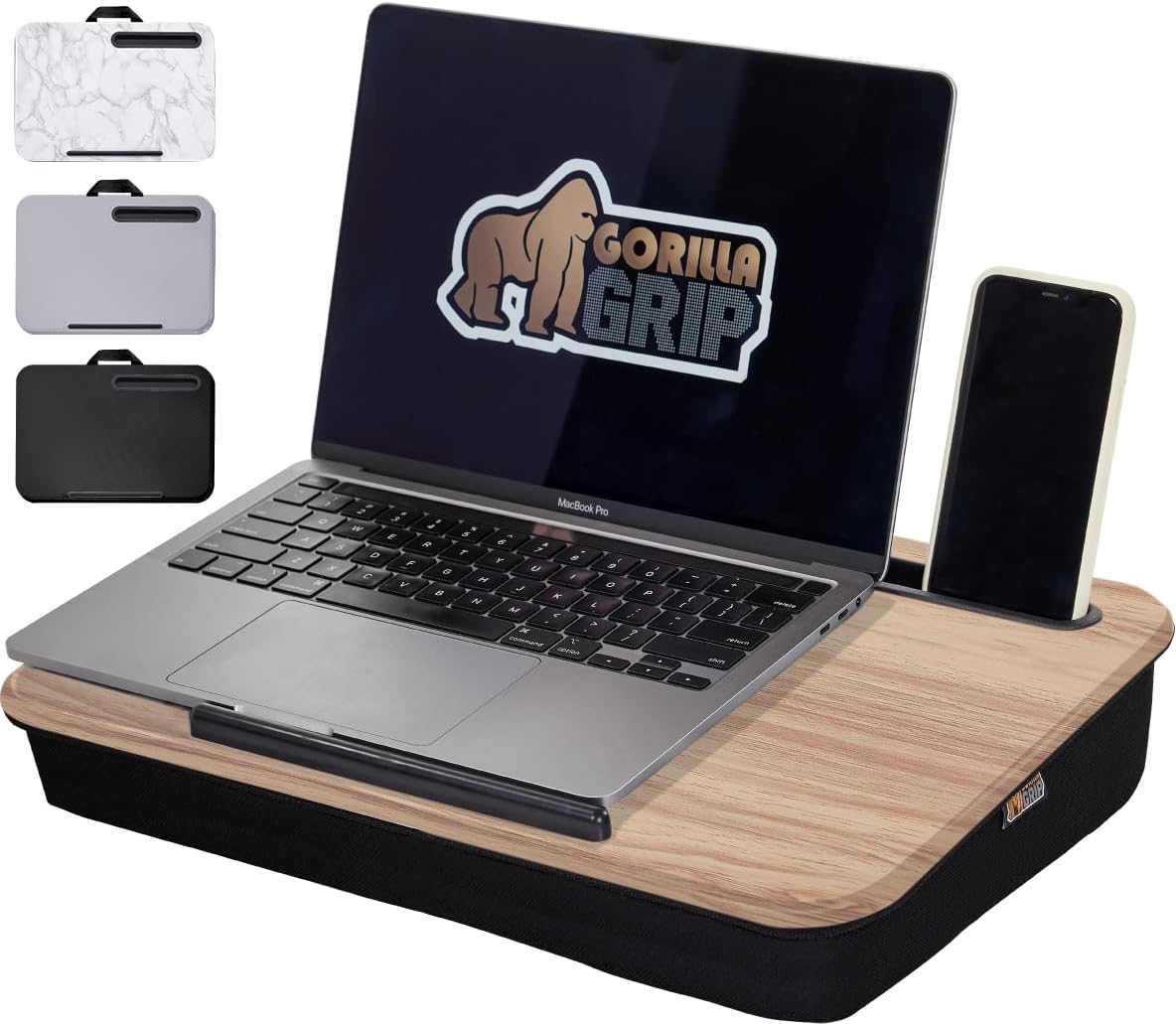 Amazon.com: Mayjoy Lap Desk, Bamboo Lap Desk with Storage, Cover ...