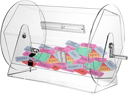 Amazon.com : Upgraded Large Raffle Ticket Drum Spinner with Handle ...