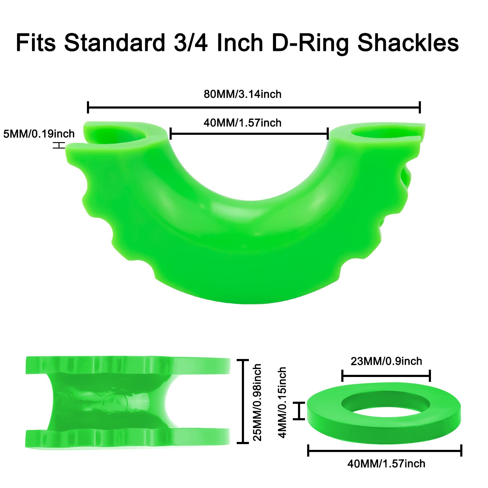 Snapklik.com : D Ring Shackle Isolators Washers Kit 2 Rubber Shackle ...