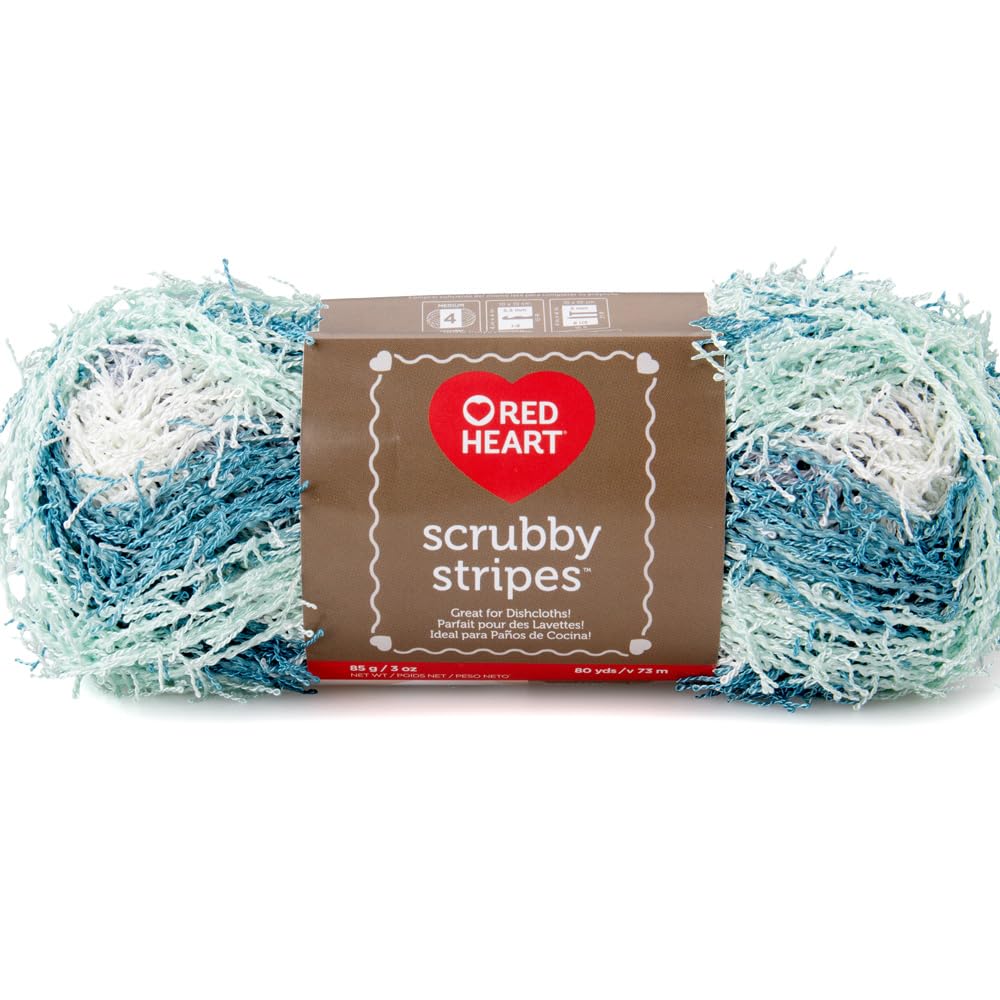 Amazon.com: Red Heart Scrubby Yarn – Polyester Specialty Yarn – Cool Mint