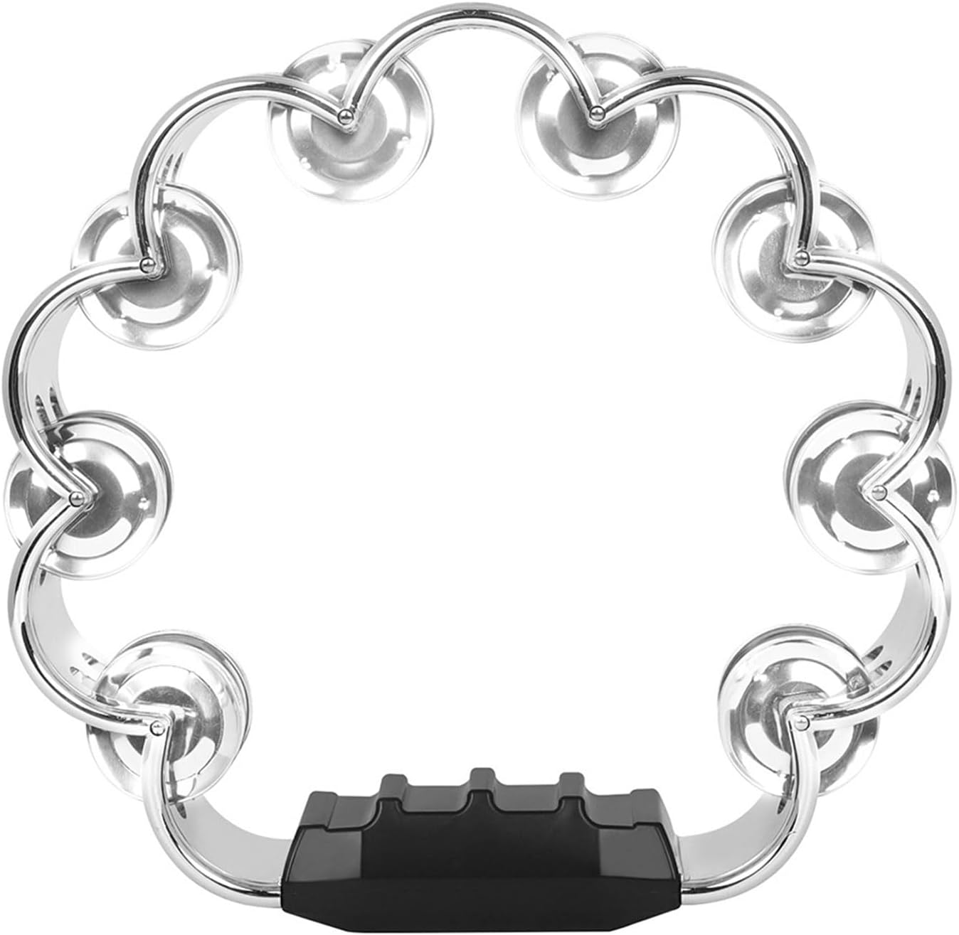 Double Row Tambourine Flower Form Musical Metal Bells Handheld Party ...