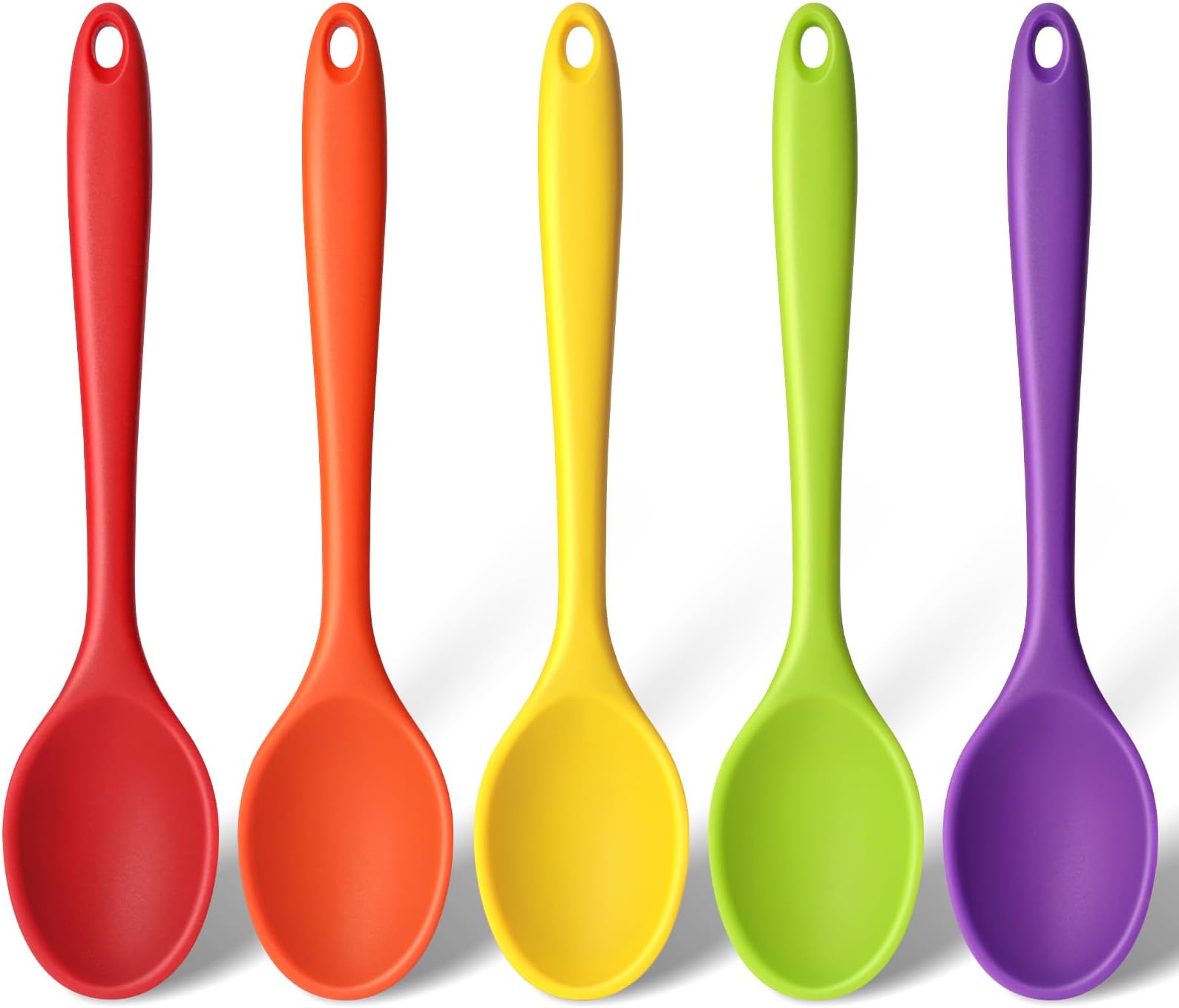 Amazon.com: Beieverluck 12 Pack Large Silicone Cooking Spoons 10.8 ...