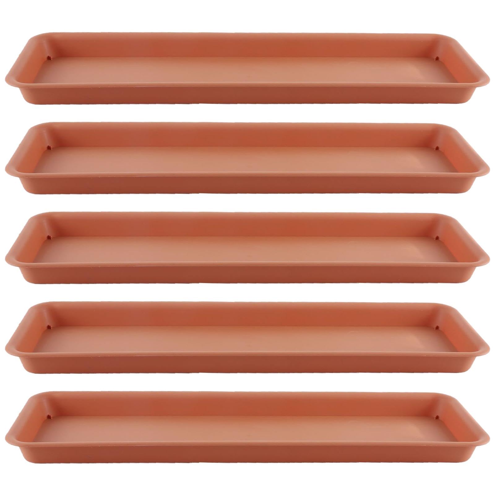 Baoblaze 5x Plant Saucers Plant Trays Rectangular Plant Pot Saucers ...