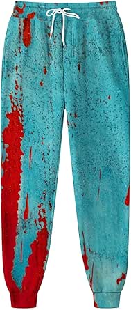 Amazon.com: UTPO Men Bloody Splatter Jogger Sweatpants 3D Realistic ...